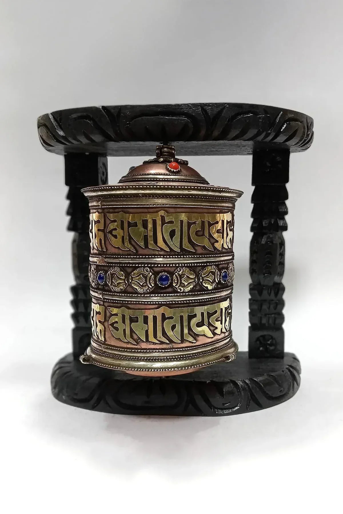 Tibetan mantra embossed copper Prayer Wheels | Vajracrafts