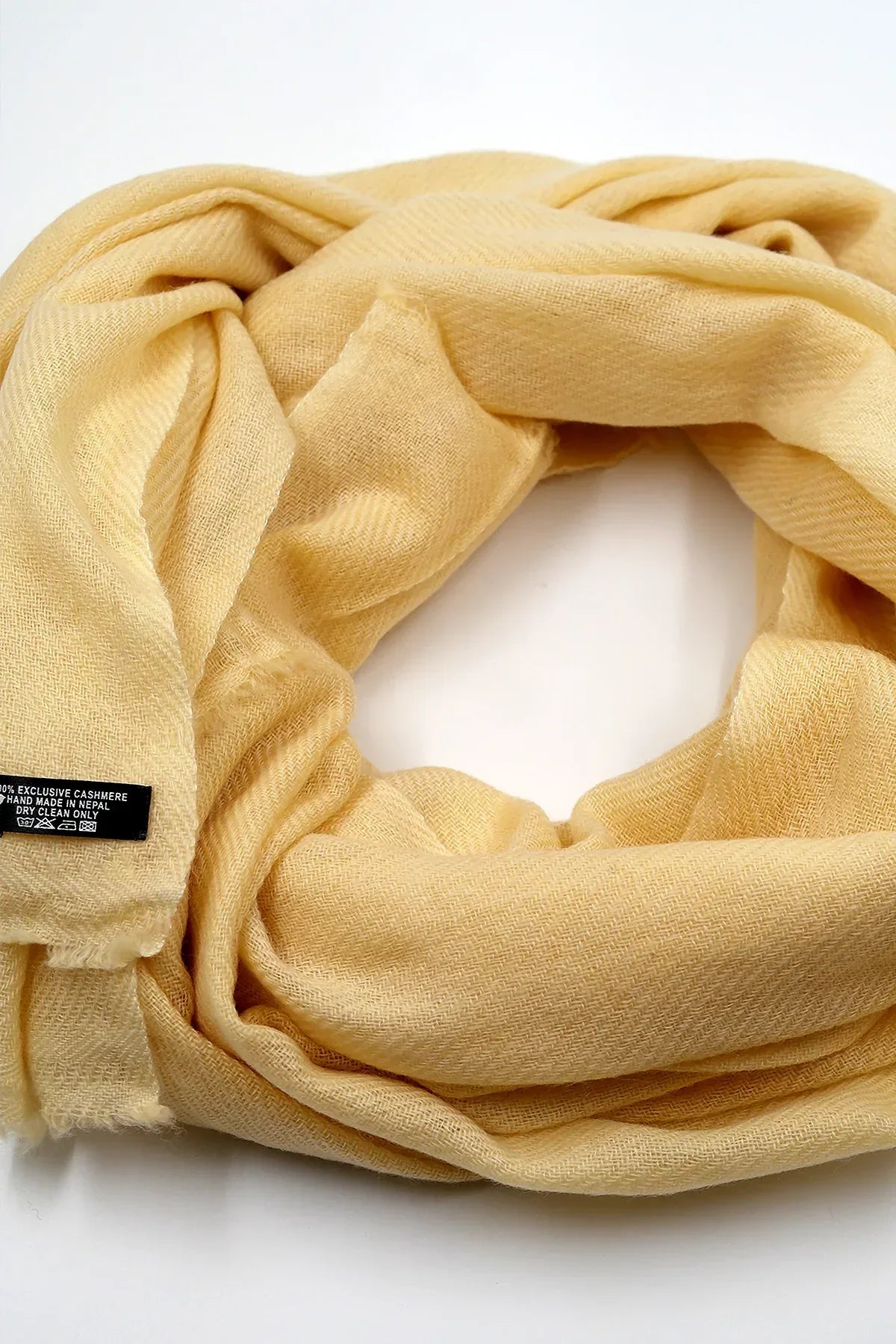 Yellow Cashmere Stole Scarf for Women | Vajracrafts