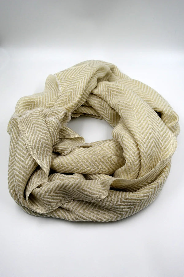 Elegant Herringbone Pattern Pashmina Shawl | Vajracrafts