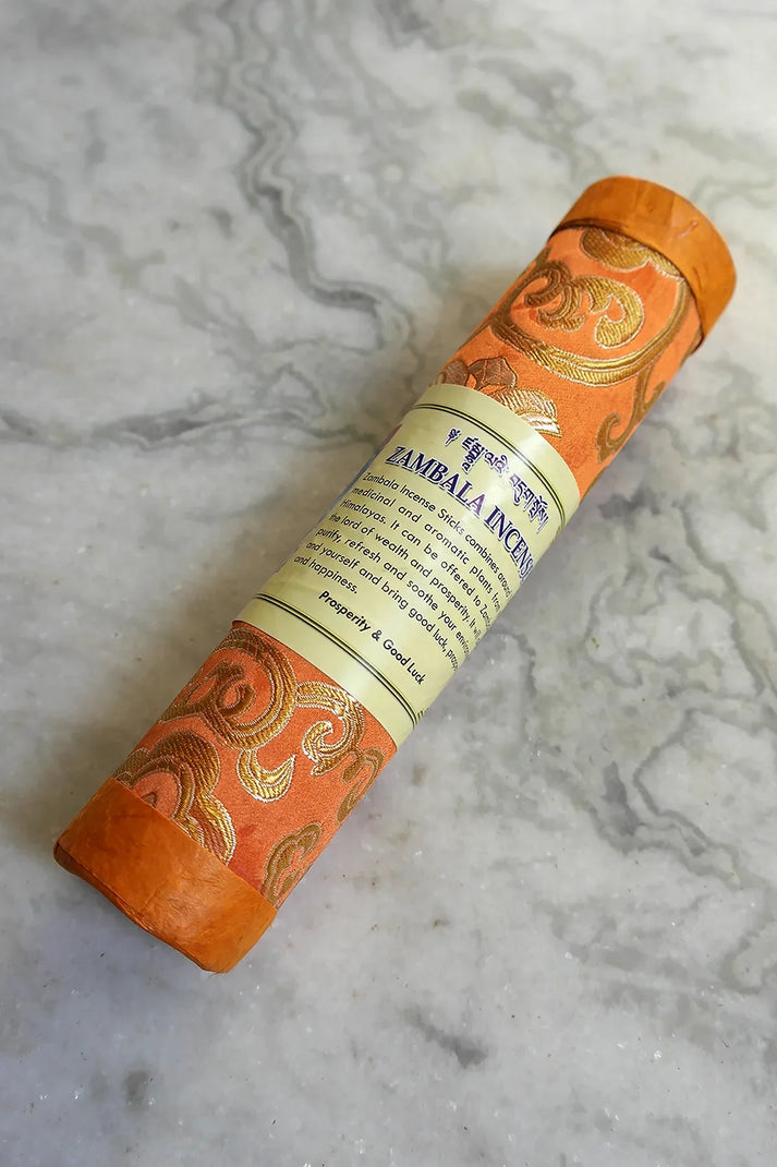 Tibetan Zambala Incense in brocade pack | Vajracrafts