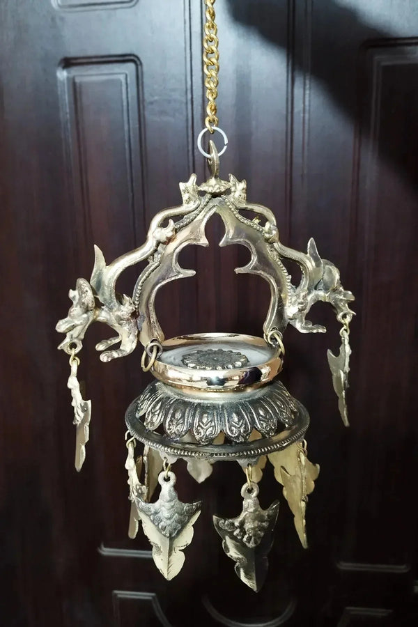 Hanging Oil Lamp From Nepal, Dalucha | Vajracrafts