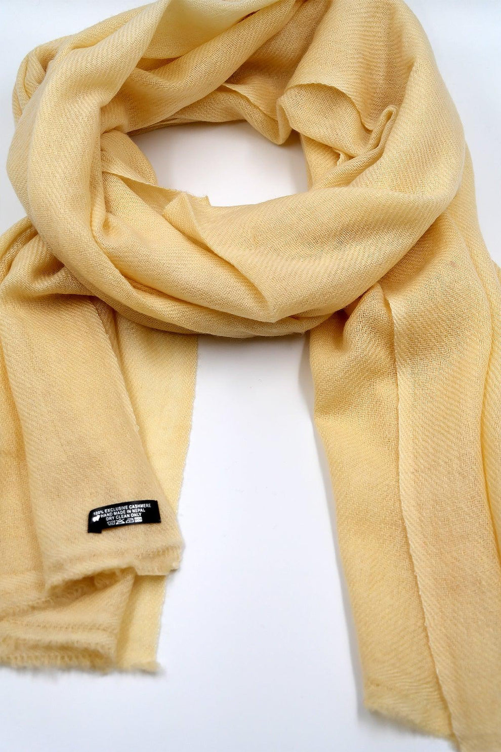 Yellow Cashmere Stole Scarf for Women | Vajracrafts